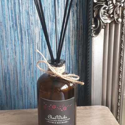 XXL Extra Large 1000ml Luxury Hand Poured Amber Glass Reed Diffuser ...