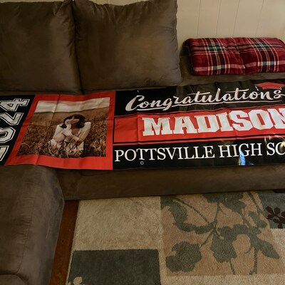 Personalized Graduation Banner W/ Photo, Name & School 3 Sizes Outdoor ...