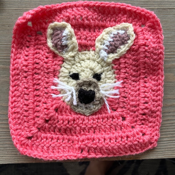 Rabbit Granny Square Crochet Pattern - Etsy