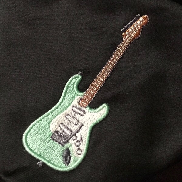 Electric Guitar Embroidery Design, Guitar Machine Embroidery Design - 8 ...