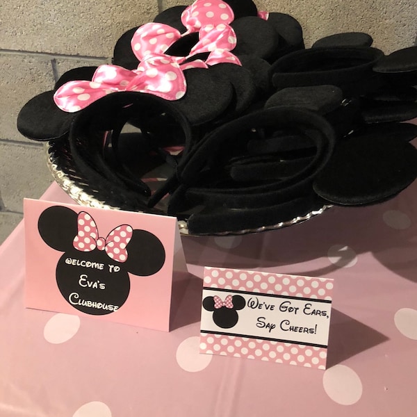 Minnie Mouse Food Labels Instant Download, Editable Minnie Mouse Party ...