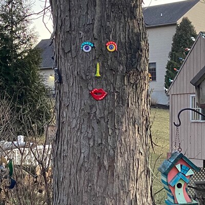 Tree Facetree Decoration Gift Ideas,garden Art Outdoor Decor Yard Art ...