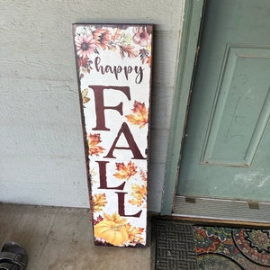 36in Fall Porch Sign Front Porch Fall Welcome Sign With Vintage Autumn ...
