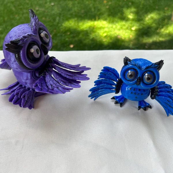 Flexi Factory Owl Print-in-place 3D STL and 3MF Files for Printing! - Etsy