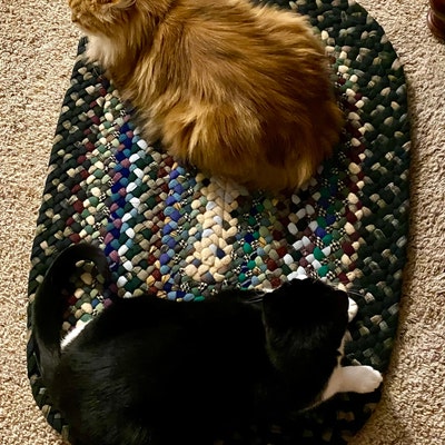 Made to Order Custom Handmade Recycled Braided Round Rug / Rag Rug in ...