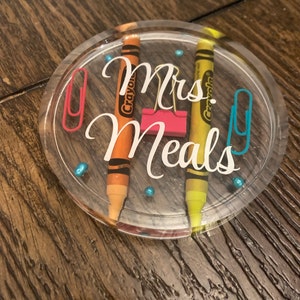 Personalized Teacher Appreciation Coaster, Gift for Teacher, Teacher ...