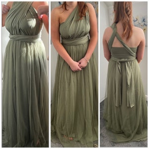 Olive Green Multiway Infinity Bridesmaid Dress for Weddings - Etsy