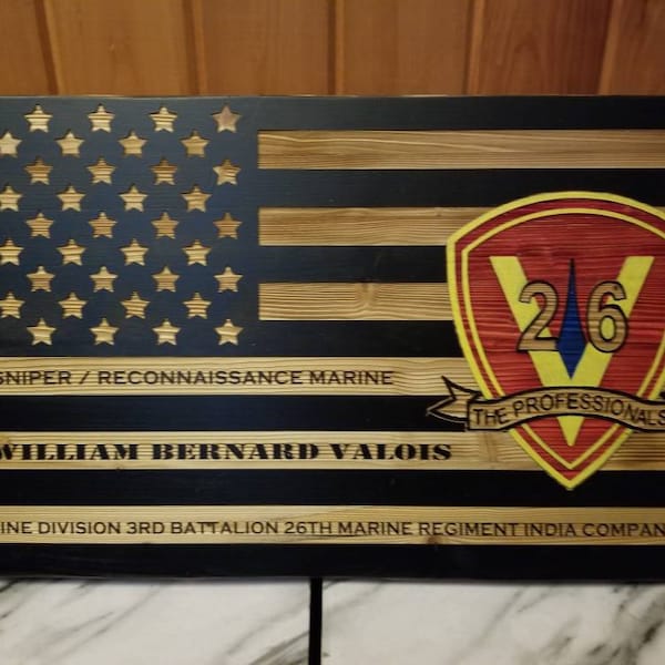 Round Custom Wood Plaque - Military Plaque, Solid Wood - Military Gift ...