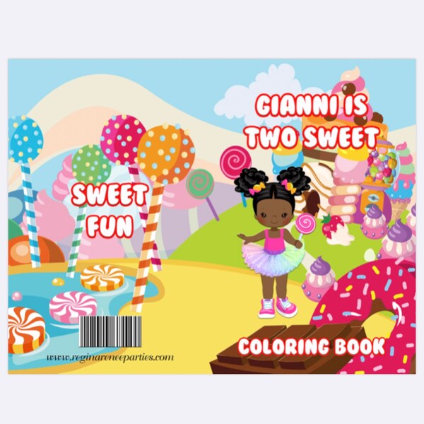 Candyland Theme Coloring Books | Candyland Party | Birthday Party ...