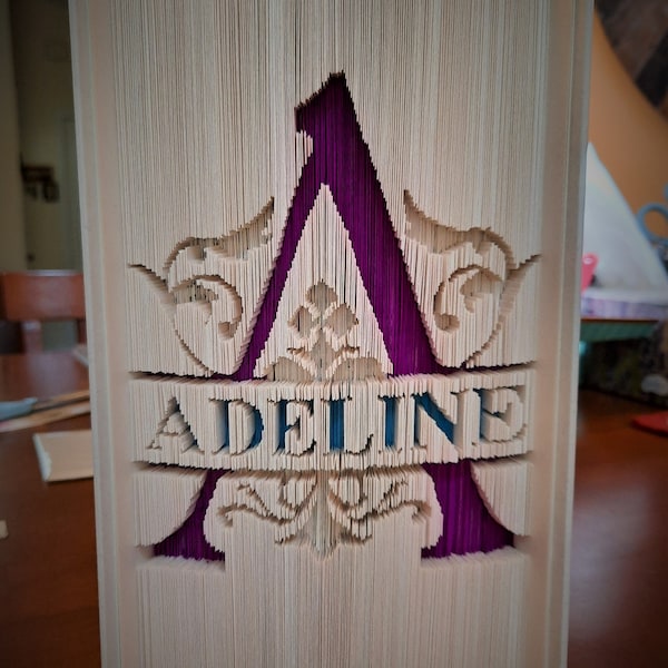 Book Folding Cut and Fold Monogram Pattern - Any Letter/word - Etsy