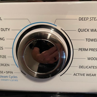 Samsung Model WF45R6100AC Washer Sticker Labels / Decals for Control ...