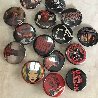 001 Glam Heavy Metal Hard Rock Southern Button, Pin, Badge - Etsy