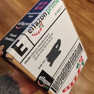 Instant Download Printable Christmas Elf Prop Miniature Elfazon Prime ...