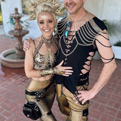 Body Chain Men Gold Bodychain Man Harness Men Jewelry Larp Viking ...