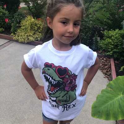 Girl T Rex Shirt, Girl Dinosaur, Girl T-rex Girl Shirt, Dinosaur Shirt ...