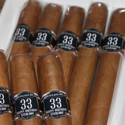 Custom Birthday Cigar Labels Custom Milestone Cigar Labels - Etsy