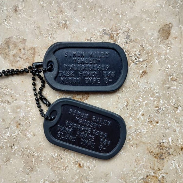 Simon 'GHOST' Riley US Military Dog TAGS - Detailed Replica Collector ...