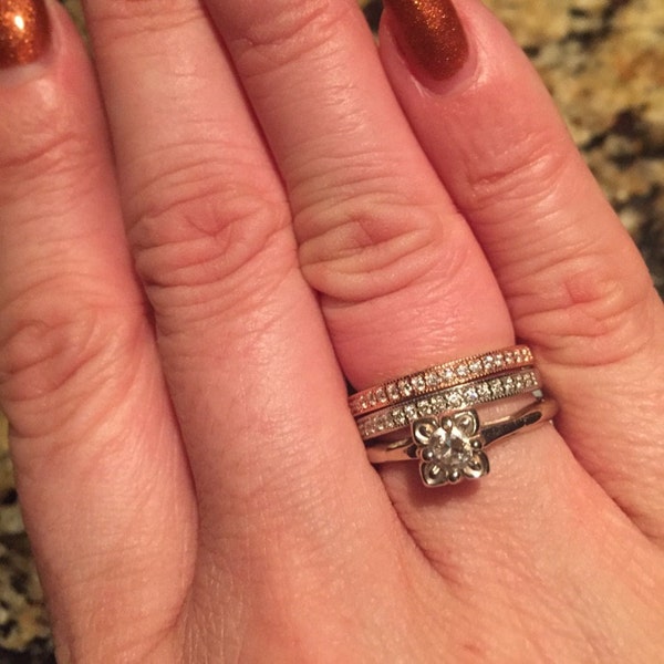 0.20ct Traditional Bridal 14K White Gold Wedding Band With Diamonds - Etsy