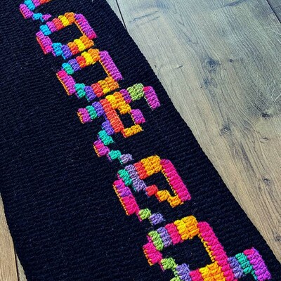 Mosaic Crochet Alphabet-large Block Font, Mosaic Overlay Crochet ...