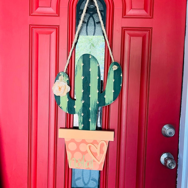 Cactus Door Hanger | Dessert Decor | Nature Decor | Summer Home Decor ...