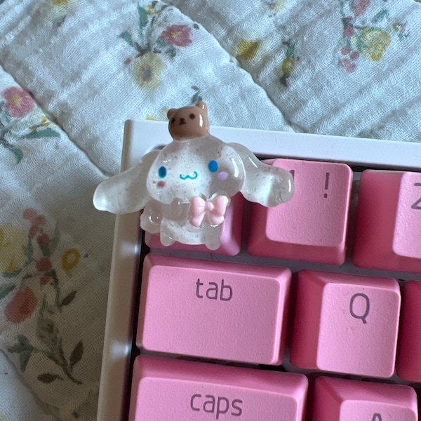 Cartoon Keycap | Kawaii | Mechanical Keyboard | Pink Keycap | 3D ...