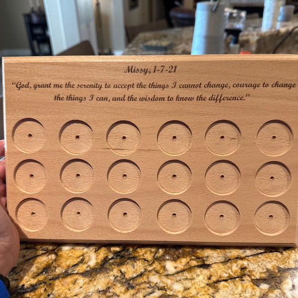 Recovery Coin Display Personalized With Serenity Prayer - Custom ...