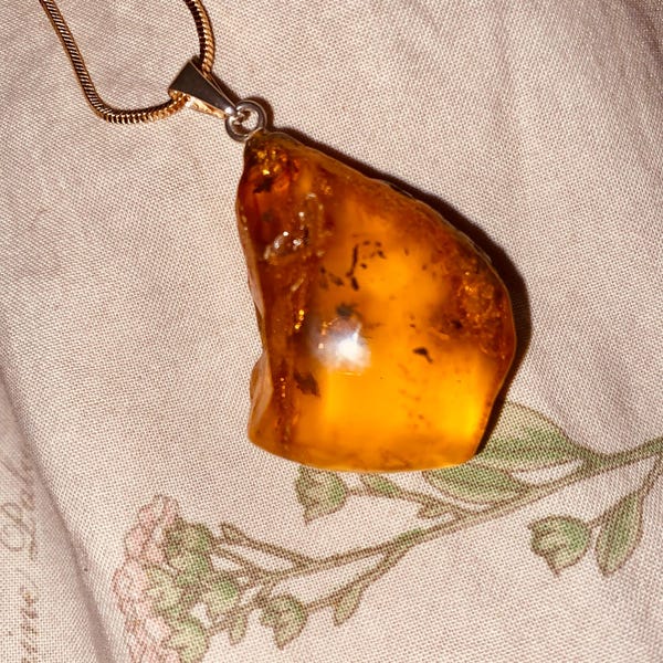 Large Amber With Fossil Inclusions and 1000 Bubbles ,vintage Raw Amber ...