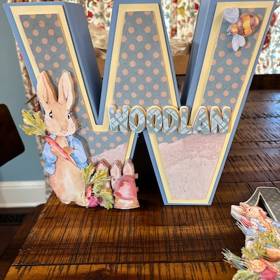 Peter Rabbit Letter Big, Party Decorations, Boy Birthday Party, Rabbit ...