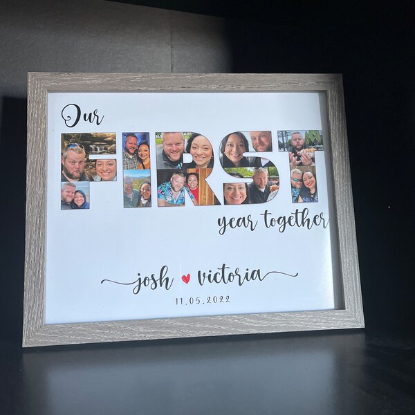 Our First Year Together Personalized Photo Collage, One Year ...