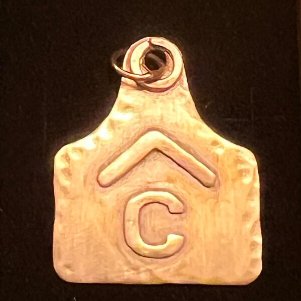 Sterling Silver Cow Tag Custom Cattle Brand Necklace for Her KEB ...