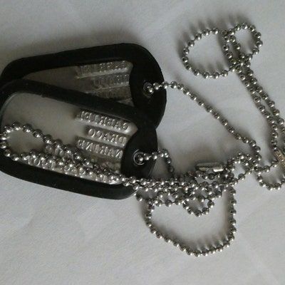 Real Debossed Military Dog Tags Dogtags Custom Personalized Made in USA ...