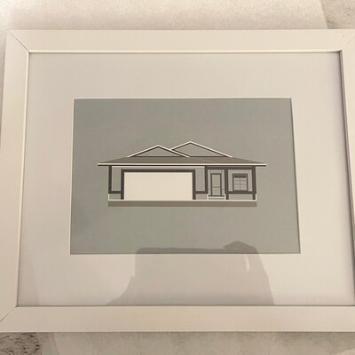 Custom House Portrait Wood Frame - Etsy