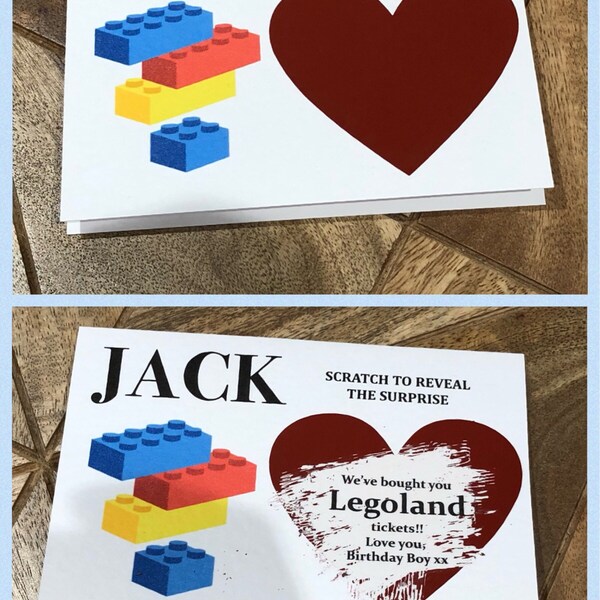 Personalised Legoland Surprise Announcement Reveal Ticket Greeting ...