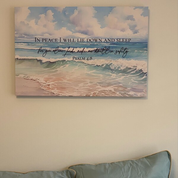 Custom Bible Verse Canvas Wall Art, Stretched Canvas Christian Home ...