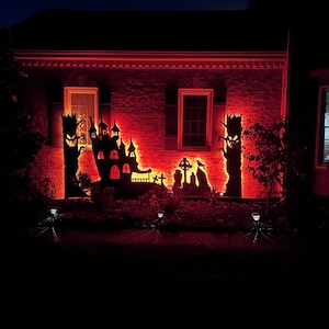 8ft Haunted House Template When Made. Printable Trace and Cut Halloween ...