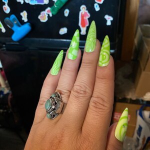 Heat Map Square Press on Nails / 3d Nails / Luxury Press on - Etsy