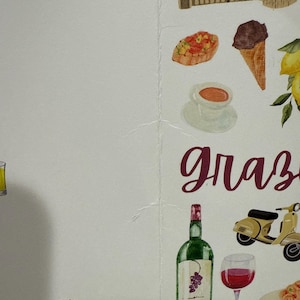Italian-themed Greeting Card With Envelope - Etsy