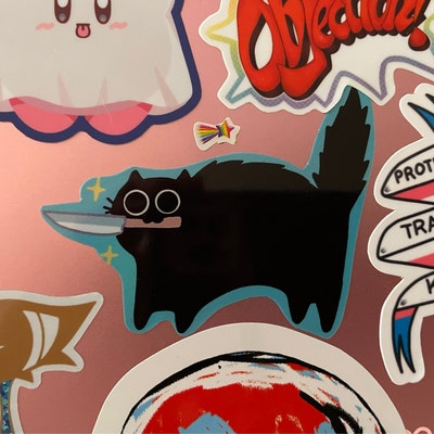 Danger Kitty Sticker / Cat Sticker / Vinyl Sticker / - Etsy