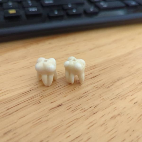 Glass Root Tooth Beads, Molar Beads, Dentist Gift Prank, Teeth Beads ...