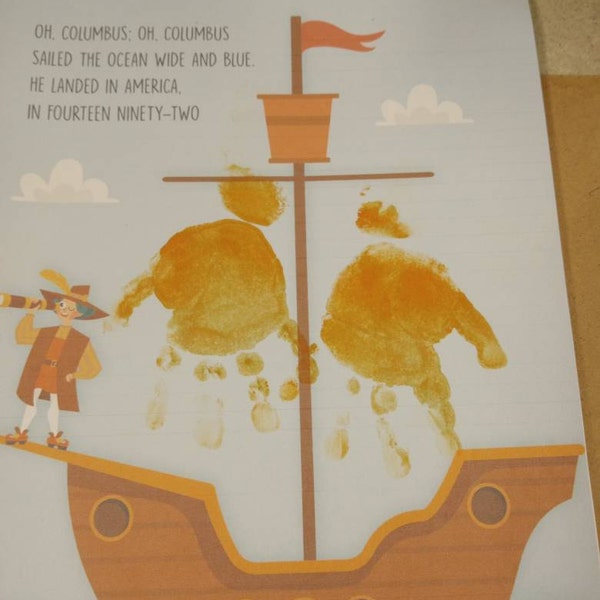 Columbus Day Handprint Hand Craft Art Activity / USA US History Happy ...