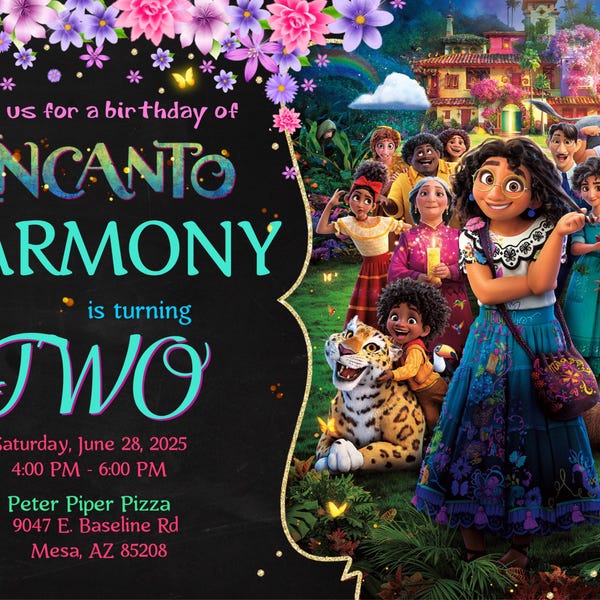 Encanto Invitation Birthday Party Encanto Birthday Invitation Mirabel ...