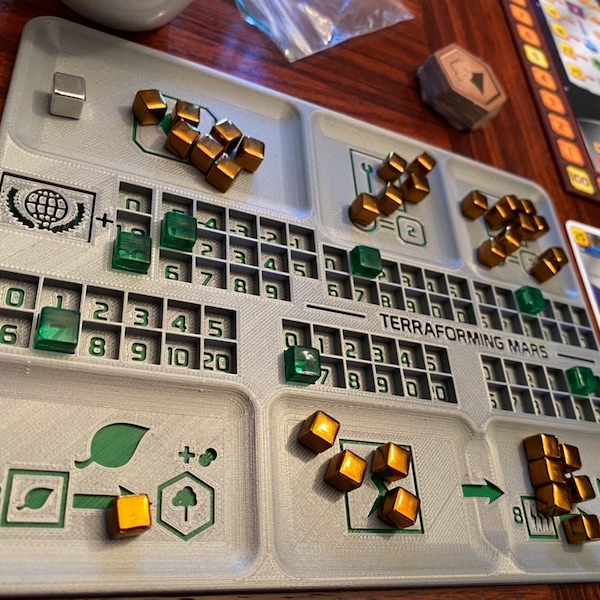 Terraforming Mars Player Boards 3D Printed, High Quality, PLA, .07mm ...