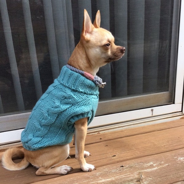 Seaside Blue Natural Cotton Rope Dog Collar - Nautical Dog Collar ...