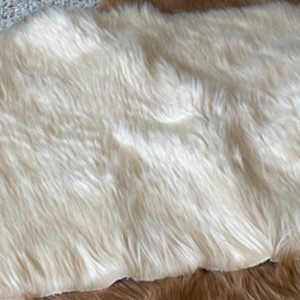 Sasha BEIGE 2 Inch Long Pile Soft Luxury Faux Fur Fabric Fursuit ...