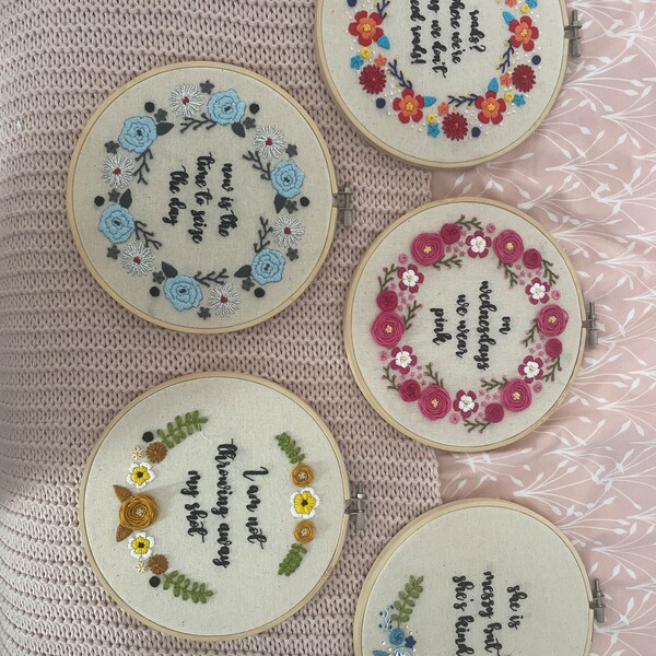 T. Swift Eras Inspired Embroidery Kits Bundle Deal Fearless, Speak Now ...