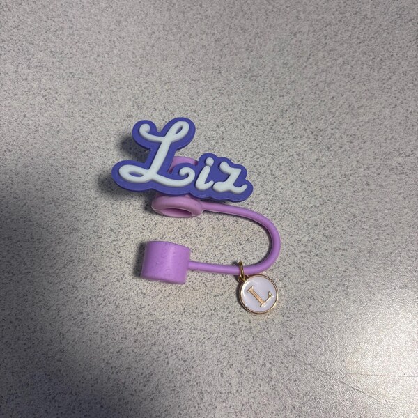 3D Printed Name Straw Topper,personalized Straw Cap With Letters Charms ...