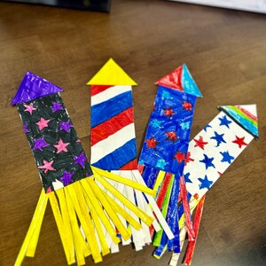 Firework Craft, Fourth of July Craft, Fireworks Kids Craft, Build a ...