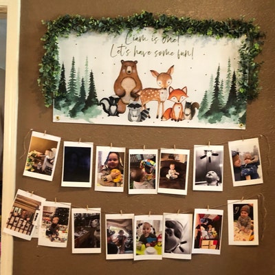 Woodland Birthday Banner, Woodland Birthday Decorations, Woodland ...