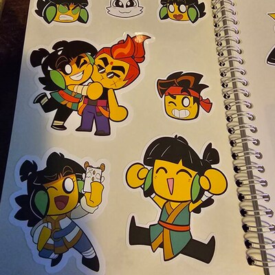 Ne Zha and Chang'e Matted Stickers - Etsy