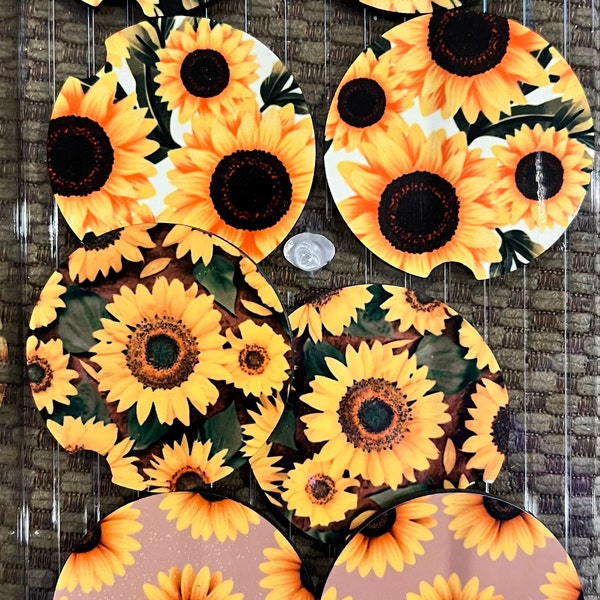 Sunflower Car Coaster Png, Car Coaster Designs, Sunflowers Car Coasters ...